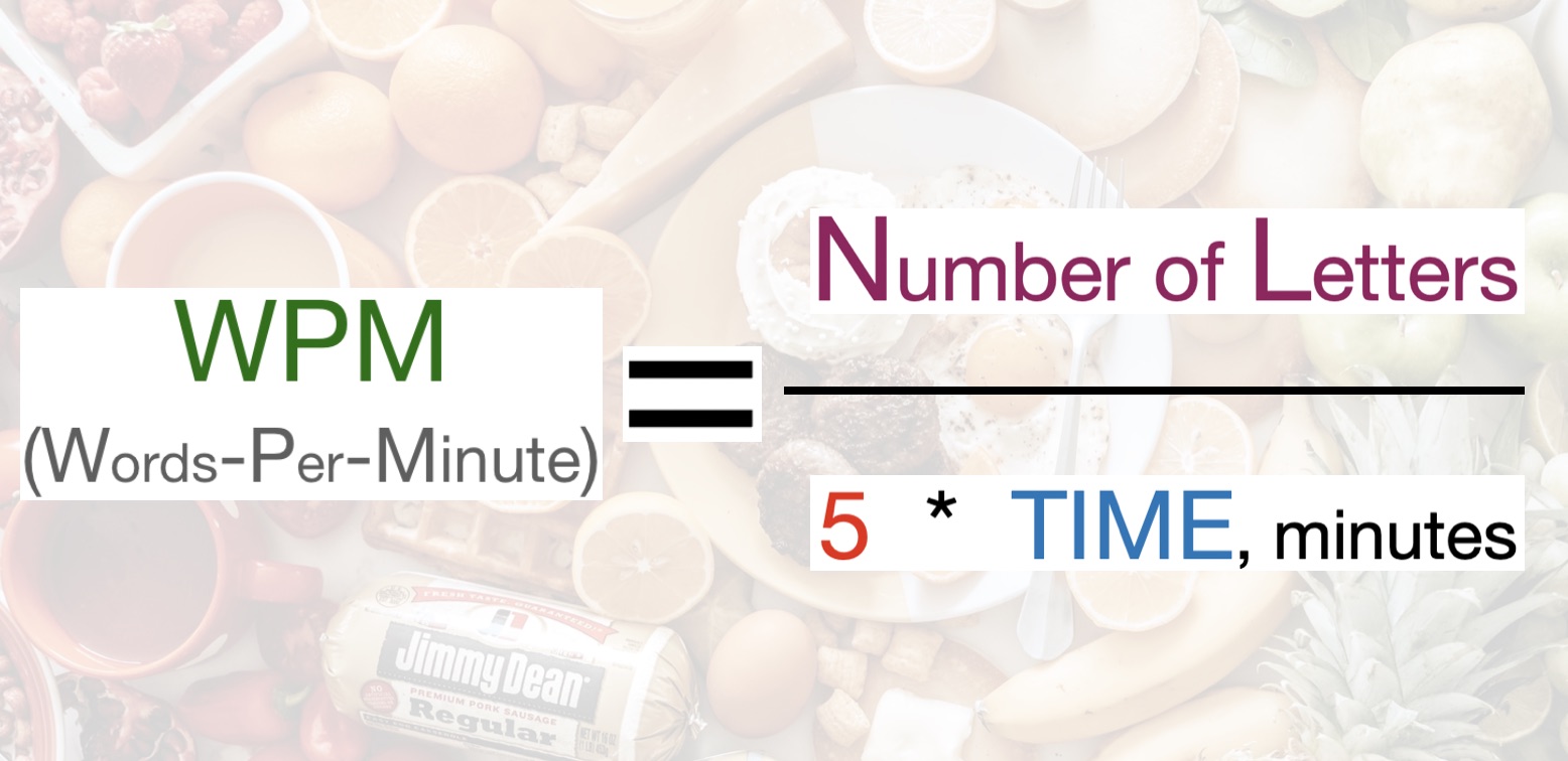 WPM formula - ViaTyping
