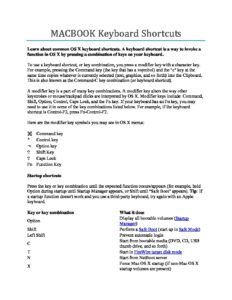 MACBOOK keyboard shortcuts - ViaTyping